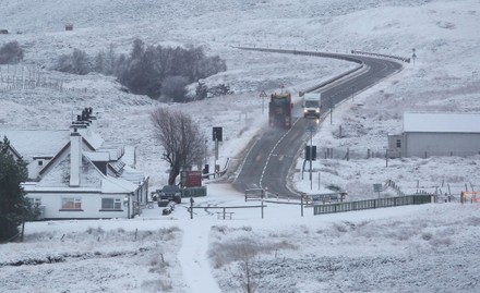 Snow On A835 Inverness Ullapool Road Editorial Stock Photo - Stock ...