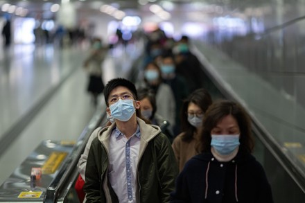 Commuters Wear Face Masks Mtr Hong Editorial Stock Photo - Stock Image ...