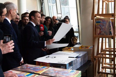__COUNT__ Emmanuel Macron visits the exhibition 'In the head of Pierre ...