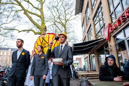 Group Activists Hold Shell Logo Caution Editorial Stock Photo - Stock ...