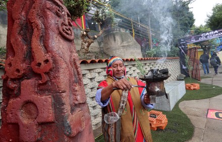 Aymara Priest Performs Smokehouse Mother Earth Editorial Stock Photo ...