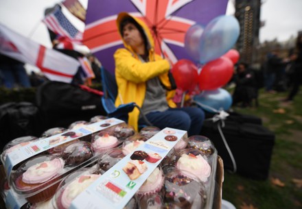Cakes On Display Ahead Brexit Celebrations Editorial Stock Photo ...
