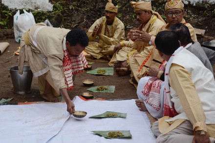 Ahom Priests Hold Chicken While They Editorial Stock Photo - Stock ...