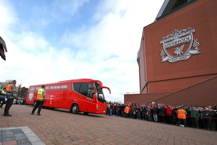 Liverpool Team Bus Arrives Premier League Editorial Stock Photo - Stock ...