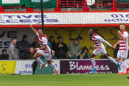 Goal Marios Ogkmpoe Hamilton Academical Headers Editorial Stock Photo ...