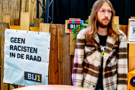 BIJ1 party campaign launch, Amsterdam, Netherlands - 02 Feb 2020 Stock ...