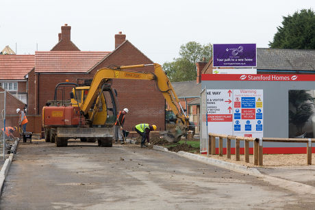 Workers Work On New Housing Development Editorial Stock Photo - Stock ...
