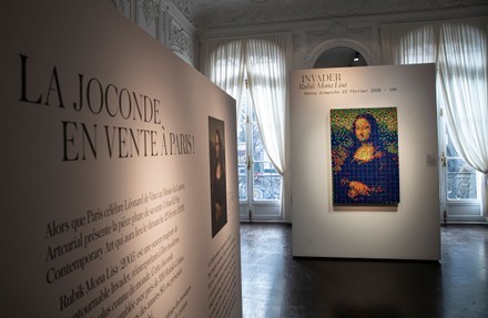 rubik mona lisa artwork by invader auction Stock Photos (Exclusive ...