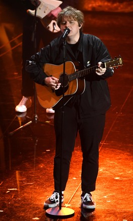 Lewis Capaldi Performs On Stage Ariston Editorial Stock Photo - Stock ...