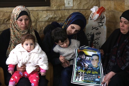 Relatives Palestinian Policeman Tareq Ahmad Badwan Editorial Stock ...