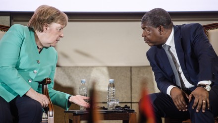 German Chancellor Angela Merkel L Angolas Editorial Stock Photo - Stock ...