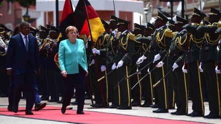 German Chancellor Angela Merkel in Angola, Luanda - 07 Feb 2020 Stock ...