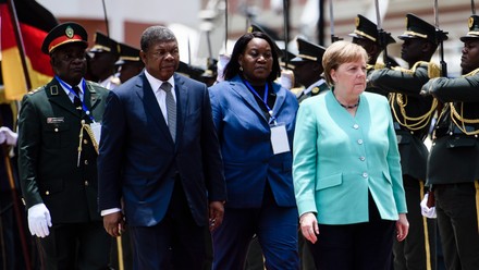German Chancellor Angela Merkel R Angolas Editorial Stock Photo - Stock ...