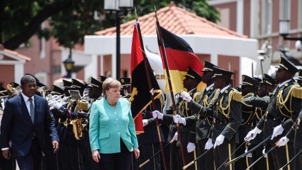 German Chancellor Angela Merkel R Angolas Editorial Stock Photo - Stock ...
