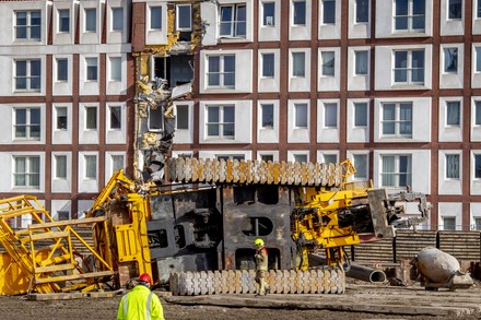 Pile Driving Rig Collapsed Landed On Editorial Stock Photo - Stock ...