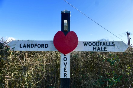 Crossroads Sign Love Heart Editorial Stock Photo - Stock Image ...