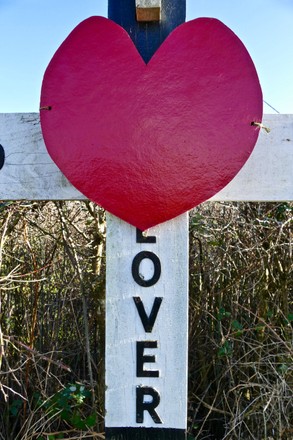 Crossroads Sign Love Heart Editorial Stock Photo - Stock Image ...