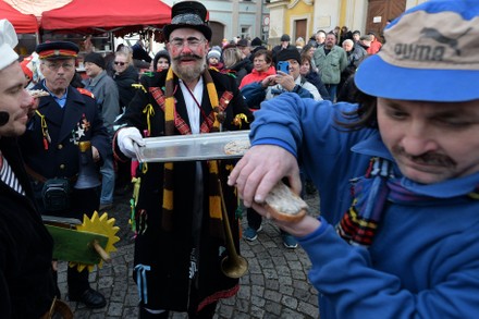 People Take Part Masopust Carnival Parade Editorial Stock Photo - Stock ...