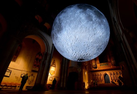 Museum Moon Art Installation Editorial Stock Photo - Stock Image ...