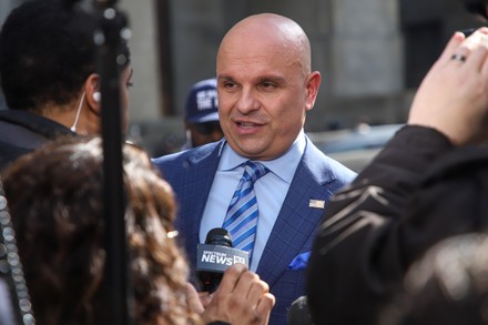 Attorney Arthur Aidala Speaks Reporters Outside Editorial Stock Photo ...
