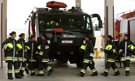 Indian Women Firefighters Bangalore International Airport Editorial ...