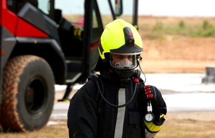 Indian Woman Firefighter Bangalore International Airport Editorial ...