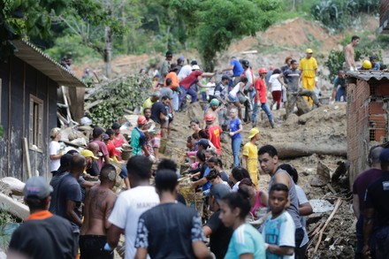 Residents Firefighters Search Missing Persons After Editorial Stock ...