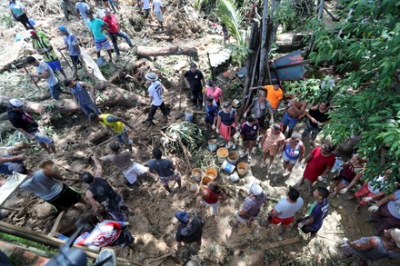Residents Firefighters Search Missing Persons After Editorial Stock ...