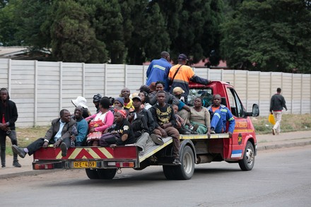 Open Ended Truck Loaded Passengers Harare Editorial Stock Photo - Stock ...