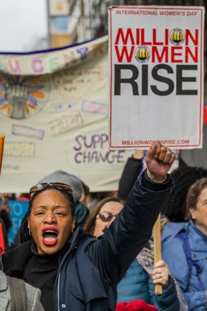 Million Women Rise march, London, UK - 07 Mar 2020 Stock Pictures ...