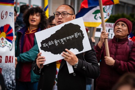 Tibetans Commemorate 1959 Tibetan Uprising Against Editorial Stock ...