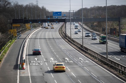 Light Traffic On M4 Junction 5 Editorial Stock Photo - Stock Image ...