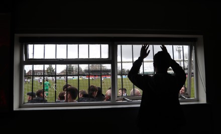 Spectator Watching Game Through Windows Clubhouse Editorial Stock Photo ...