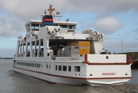 Ferry Frisia Iv Island Norderney Leaves Editorial Stock Photo - Stock ...
