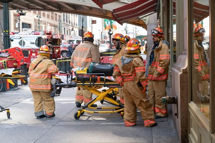 Police Officers Firefighters Medical Emergency Personnel Editorial ...