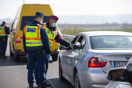 Policemen Check Identity Documents Foreign Drivers Editorial Stock ...