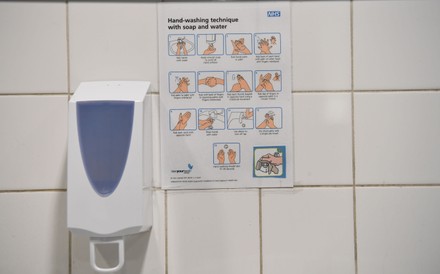 Nhs Sign Depicting How Wash Your Editorial Stock Photo - Stock Image ...