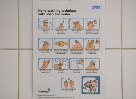 Nhs Sign Depicting How Wash Your Editorial Stock Photo - Stock Image ...