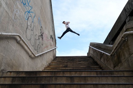 15yearold Luke Horner Trains Parkour London Editorial Stock Photo ...