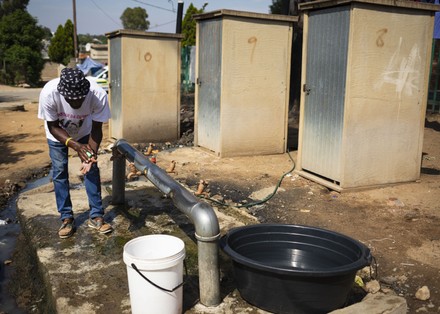 Resident Washes His Hands Communal Water Editorial Stock Photo - Stock ...
