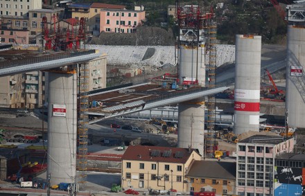 construction replacement morandi bridge genoa Stock Photos (Exclusive ...