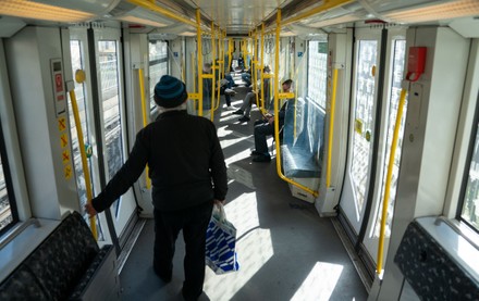 Passengers Keep Distance While Riding Subway Editorial Stock Photo ...