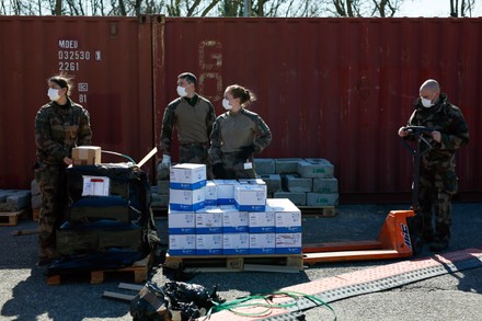French Soldiers Carry Medical Gear During Editorial Stock Photo - Stock ...