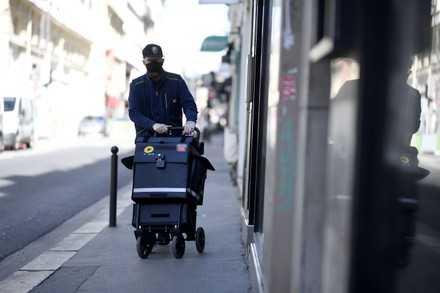 French Postman Employee La Poste Postal Editorial Stock Photo - Stock ...