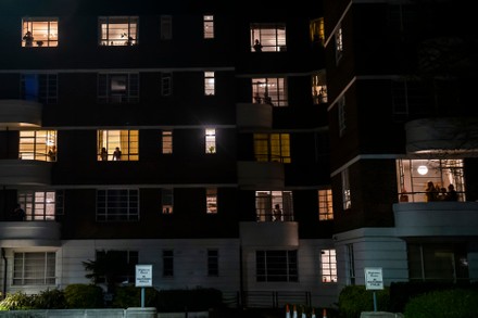 People Lean Out Their Windows High Editorial Stock Photo - Stock Image ...