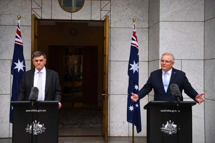 australian prime minister scott morrison press conference Stock Photos ...