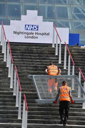 Construction Workers Excel London Exhibition Centre Editorial Stock ...
