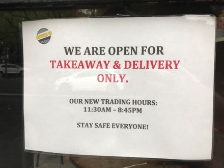 Open Takeaway Delivery Only Sign Burger Editorial Stock Photo - Stock ...