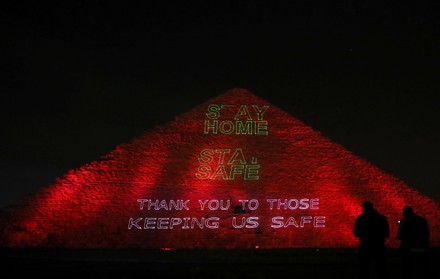 General View Pyramids Lit Text Encouraging Editorial Stock Photo ...