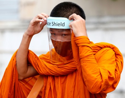 Thai Buddhist Monk Put On Face Editorial Stock Photo - Stock Image ...